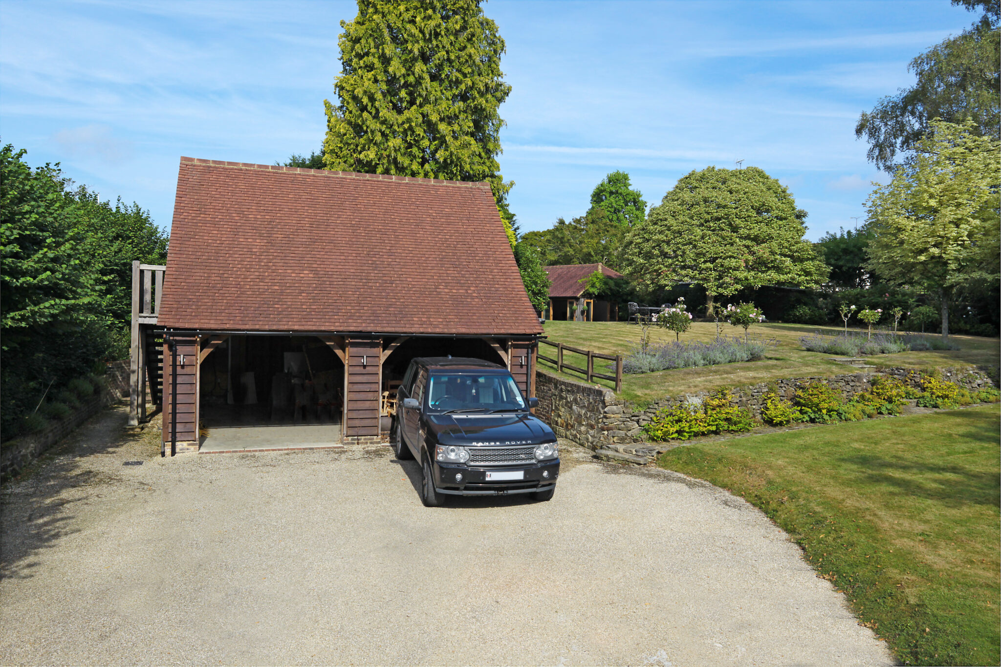 Two Bay Garage With Room Above Gallery - Oak Frames Direct