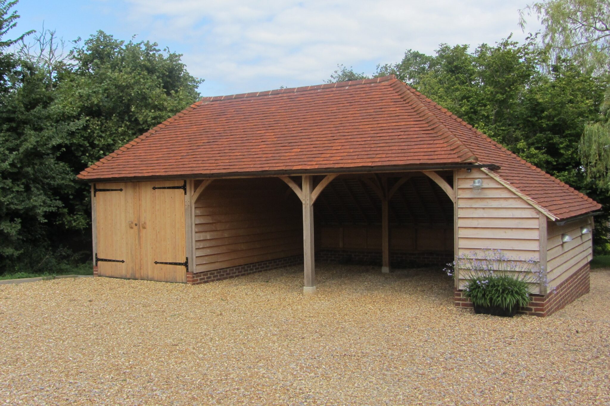 Three Bay Garage Gallery - Oak Frames Direct