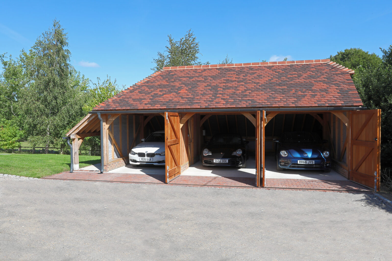 Three Bay Garage Gallery - Oak Frames Direct