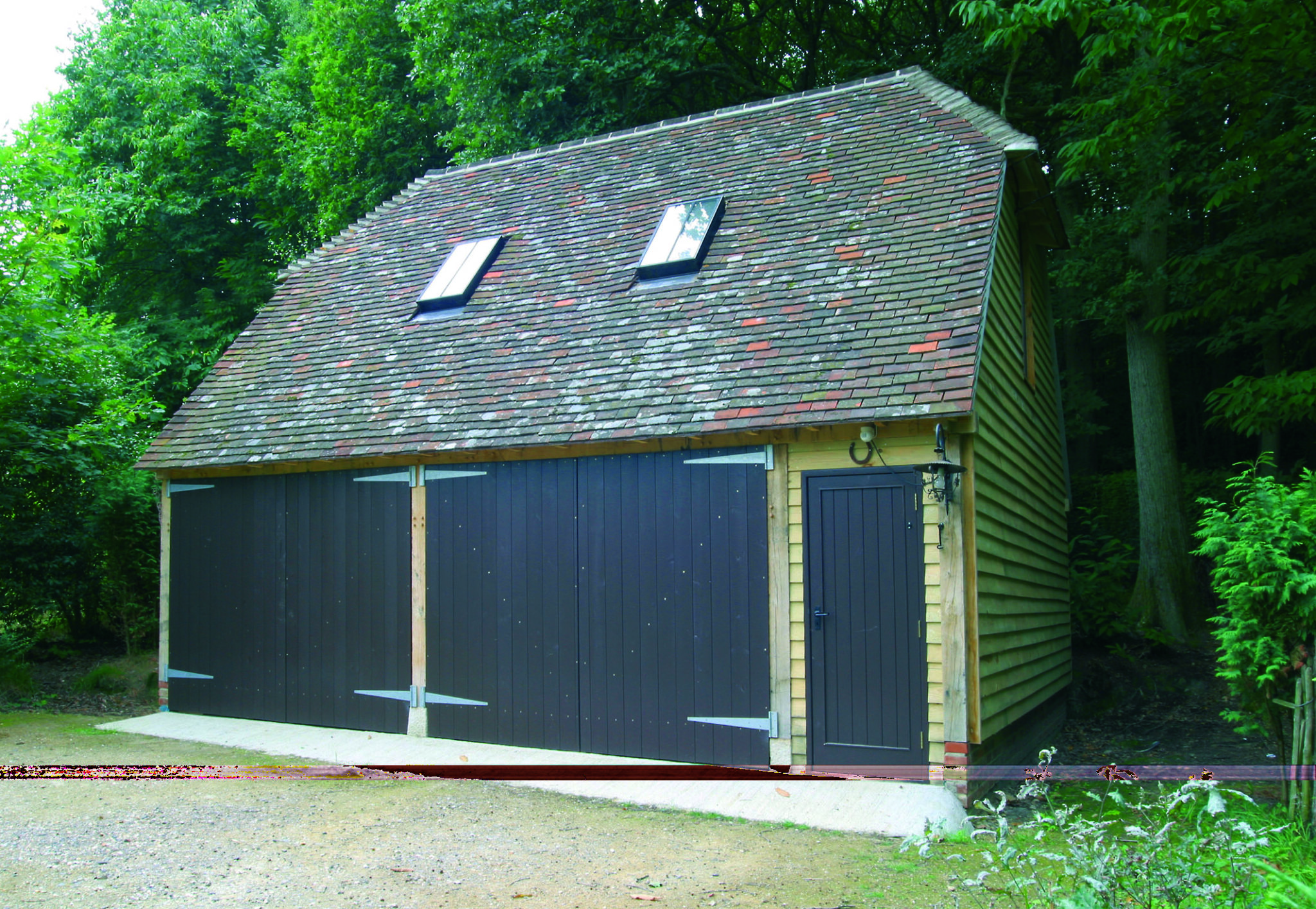Three Bay Garage with Room Above Gallery - Oak Frames Direct
