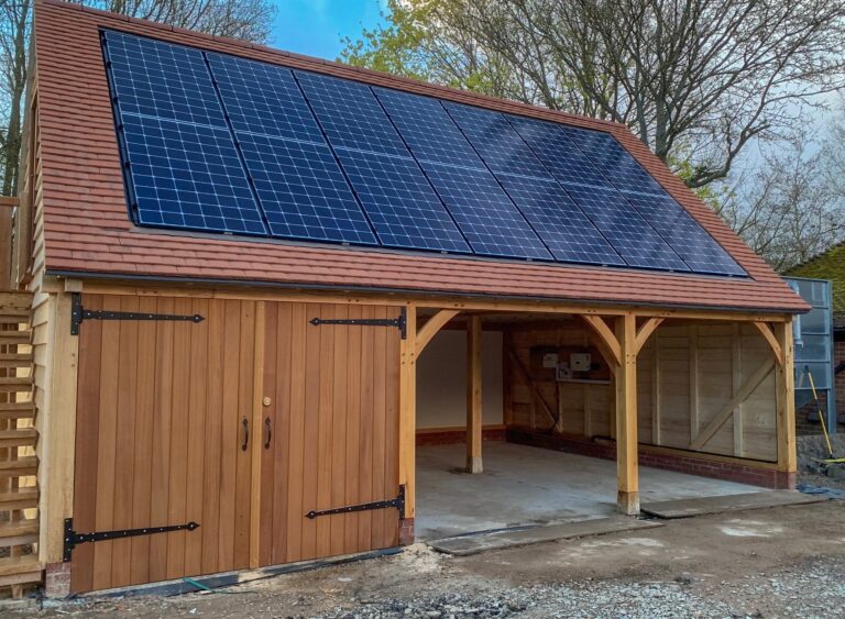 Three Bay Garage with Room Above Gallery - Oak Frames Direct
