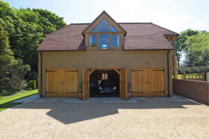 Three Bay Garage with Room Above Gallery - Oak Frames Direct