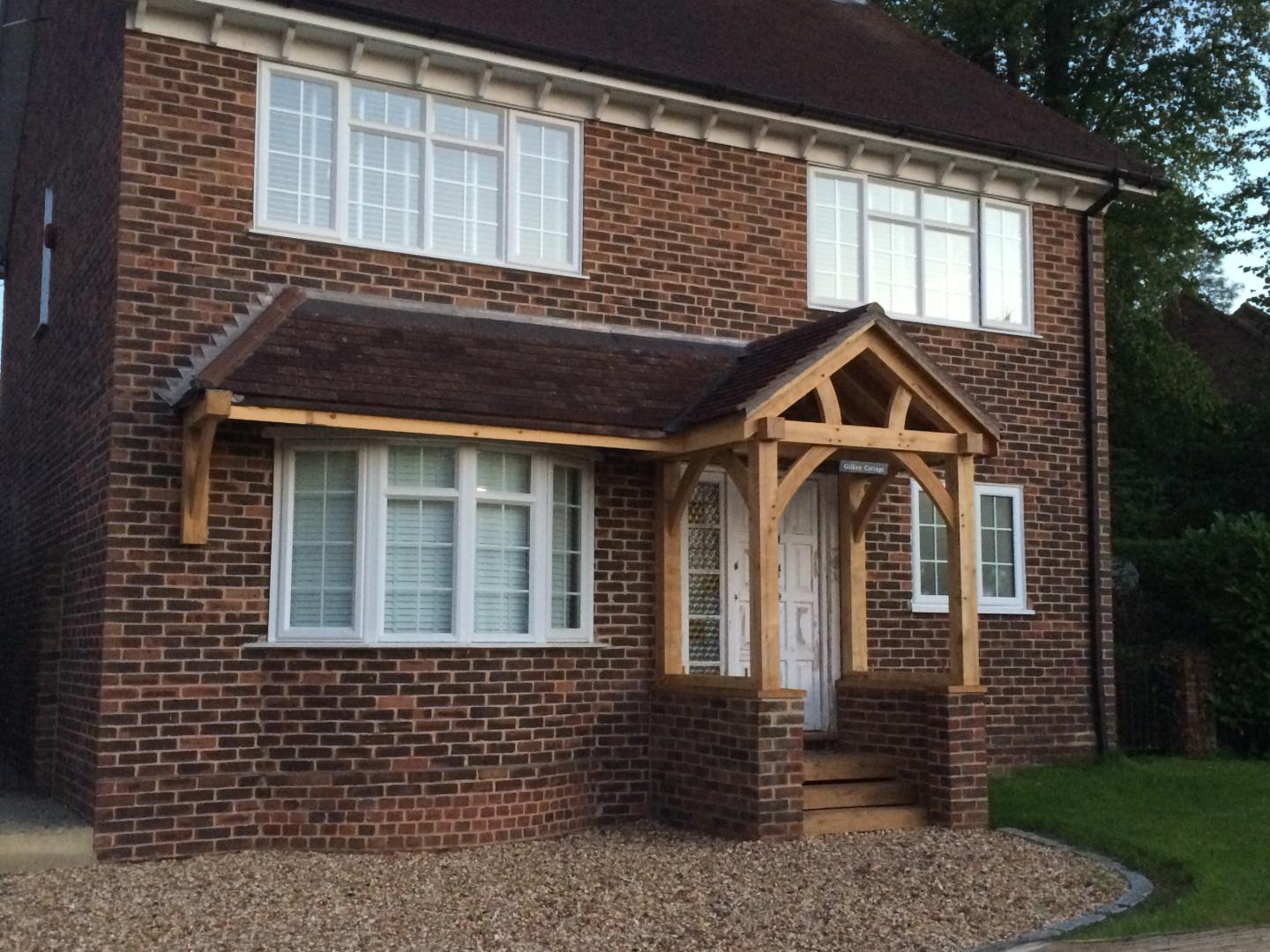 High Brick Plinth Porch Gallery - Oak Frames Direct