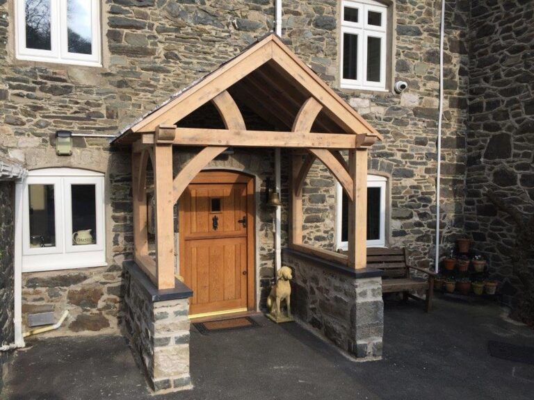 High Brick Plinth Porch Gallery - Oak Frames Direct